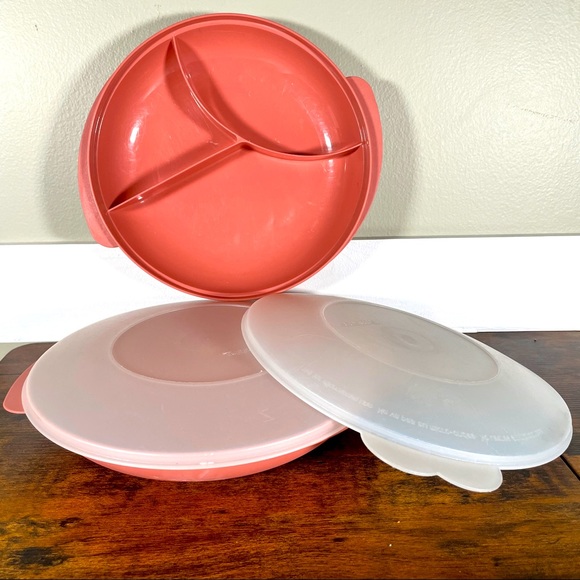 Tupperware | Kitchen | Vintage Tupperware Set Of 2 Divided Meal Prep ...
